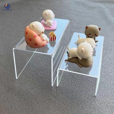 China Customized Shape Acrylic Display Stand Clear Acrylic Risers For Shopping Malls for sale