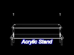 Color bianco o nero Acrilico Riser Display Stand Acrilico Display Rack Con Logo