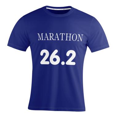 中国 Teamwearのマラソンの動くワイシャツの通気性の人の短い袖を動かす100%のポリエステル 販売のため