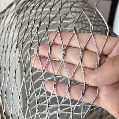 China Knotted Rope Stainless Steel Bird Netting For Bird Aviary Decorative Railing for sale