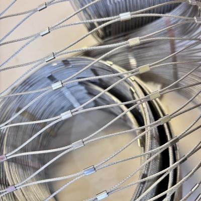 China Woven Flexible Stainless Steel Cable Mesh 20mm-50mm Impact Resistant for sale
