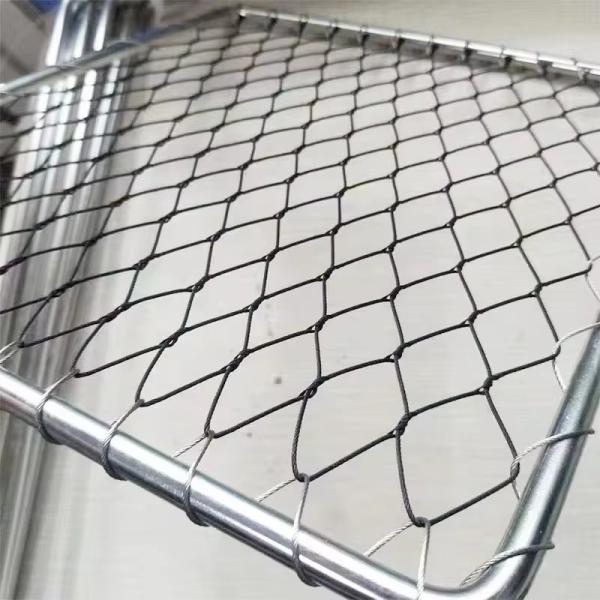 Quality 304 Stainless Steel 7x19 Wire Rope Mesh with 20mm-200mm Mesh Size for Handrail and Guard Rail Systems for sale