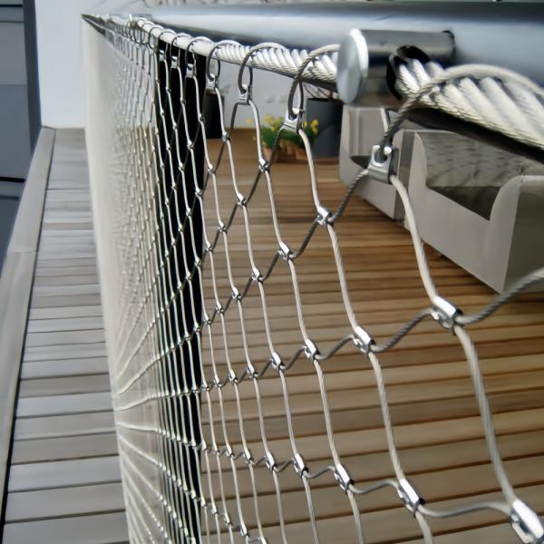 Quality Durable Stainless Steel Rope Mesh 304/316/316L Ferrule Mesh 6000mm Max Length For Railing Refurbishment for sale