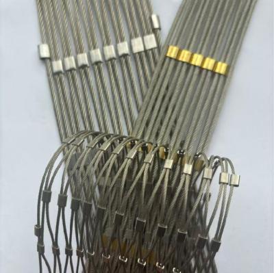 China 201 Knotted Wire Stainless Steel Rope Mesh For Animal Enclosure Fencing for sale