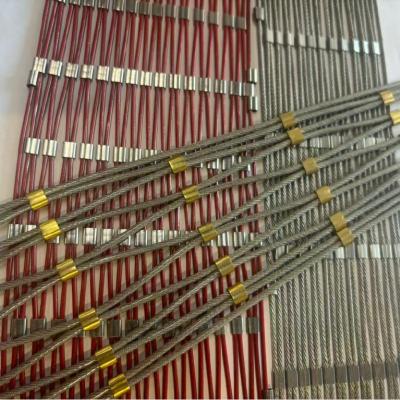China High Strength Carbon Steel Cable Mesh PVDF Coating For Facade Cladding for sale
