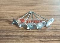 China Round / Rectangular Base Metal Lacing Anchors For Removable Insulation Blanket for sale