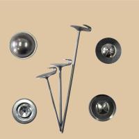 China Round / Rectangular Base Metal Lacing Anchors For Removable Insulation Blanket for sale