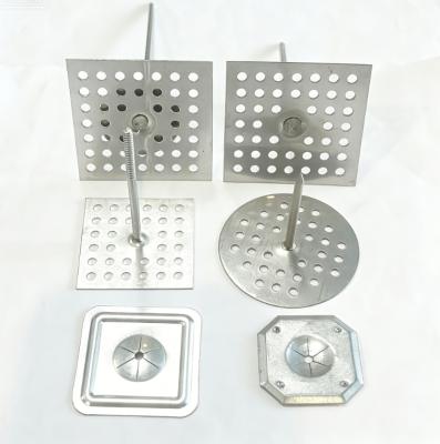 China Glass Wool Board Special Perforated Base Plate Aluminum Insulation Nails for sale