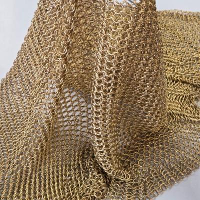China Multi Style Color Space Divider Metal Ring Mesh For Interior Decoration for sale