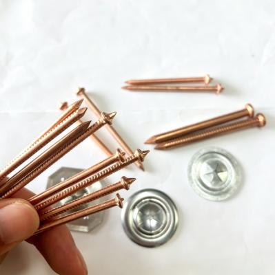 China Copper Plated Steel 4.8 Capacitor Discharge Weld Stud Pins With Speed Clips for sale