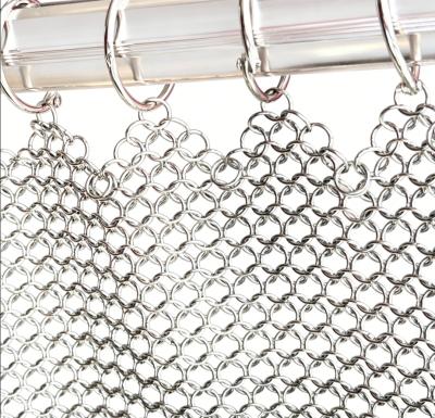 China 0.8x7mm Stainless Steel Ring Mesh Drapery For Decoration Of Office Buildings for sale