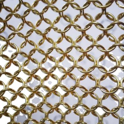 China 1.2x10mm Stainless Steel Ring Mesh Curtain Use As Room Divider for sale