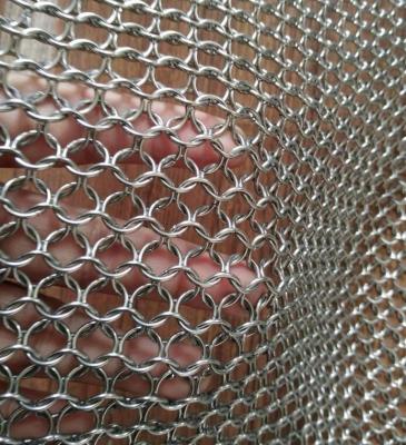 China Weld 316 Stainless Steel Ring Mesh Curtain For Decoration Interior Design Chain for sale