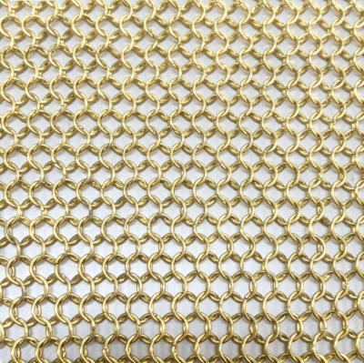 China Corrosion Resistance Stainless Steel Chain Braided Ring Mesh For Light Partitioning for sale