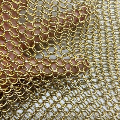 China Welded Type 0.8x7mm Ring Mesh Curtain Stainless Steel For Safety Screens for sale