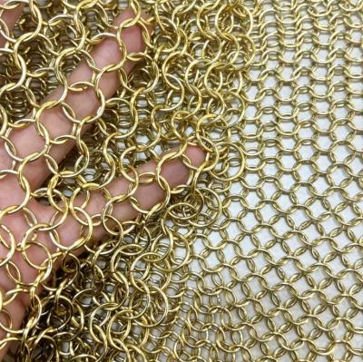 China Fire Prevention Stainless Steel Ring Mesh Drapery Used As Decorative Metal Curtain for sale