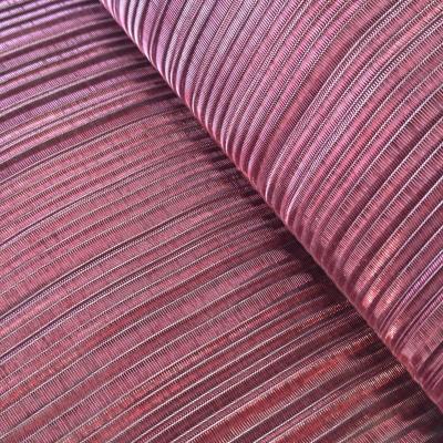 China Custom Purple Red Striped Decorative Metal Wire Mesh For Laminated Art Glass for sale