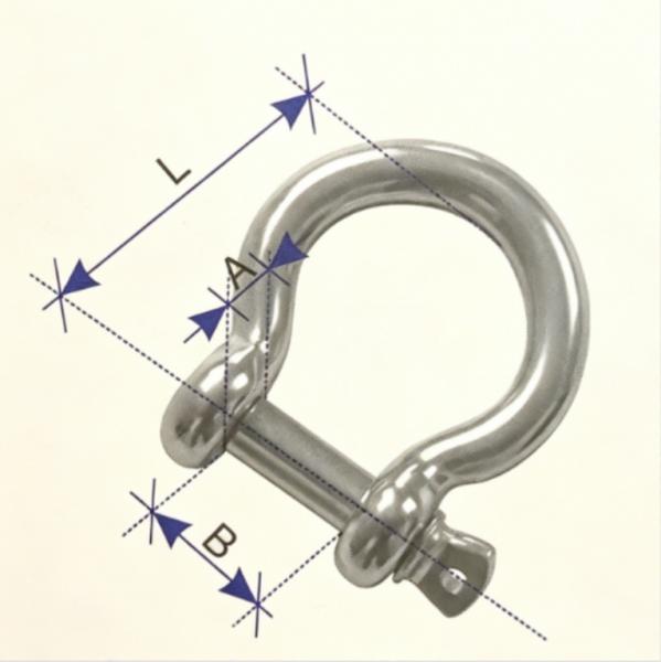 Quality European Type Forged Carbon Steel Bow Shackle Galvanized for Heavy Industry & Marine Rigging for sale
