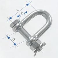 Quality Heavy Duty Stainless Steel D Shackle Bolt Type with Nut & Cotter Pin Polished for sale