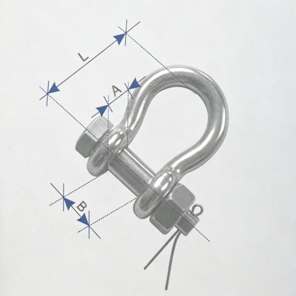 Quality Stainless Steel D Shackle Bolt Type with Nut Cotter Pin for Webnet Heavy Lifting for sale