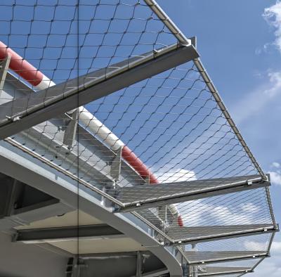 China SS316 Helideck Perimeter Safety Net Offshore Helipad Safety Netting Meets CAP 437 / DNV Drop Test Standard for sale