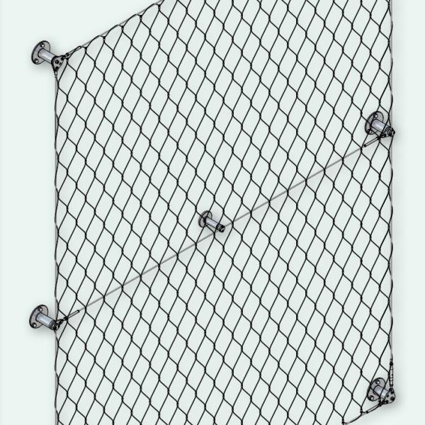 Quality Eco Friendly Green Wall Cable Trellis Net With AISI316 Stainless Steel 100mmx100mm Aperture for sale