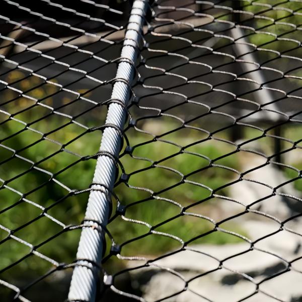 Quality Ferruled Stainless Steel Rope Zoo Netting X-Tend For Animal Enclosures for sale