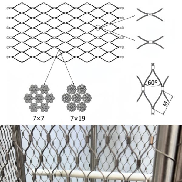 Quality Customizable Woven Stainless Steel Zoo Netting Corrosion Resistant High Tensile for Bird Aviaries for sale