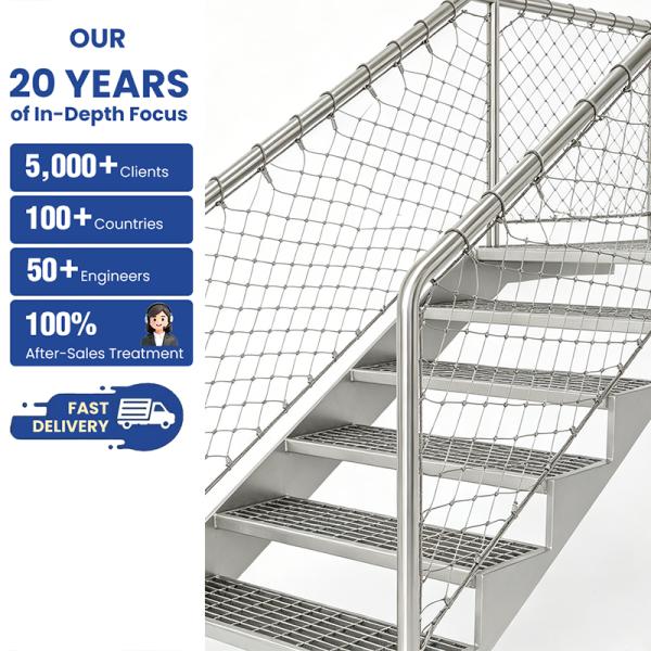Quality 304 Stainless Steel Rope Mesh With 7×7 / 7×19 Construction For Easy Installation In Zoo Fences And Balcony Railings for sale