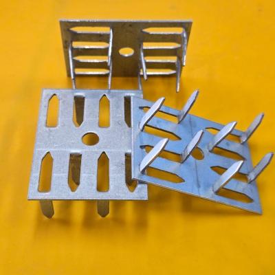 China Square eight-claw insulation nail sheet, galvanized thickened rock wool insulation layer, sound insulation board fixing sheet for sale