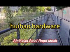flexible stainless steel ferrule rope mesh with 2''x 2'' mesh size for safety barriers