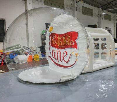 China Custom Background Inflatable Human Size Snow Globe Giant Christmas Snow Globes Photo Booth for sale