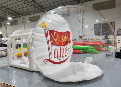 China Custom Background Inflatable Human Size Snow Globe Giant Christmas Snow Globes Photo Booth for sale