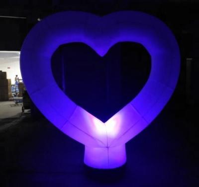 China Party LED Heart Lighting Inflatable Balloon LOVE Heart Inflatable LED Shape Balloon for sale