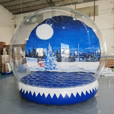 China Custom Transparent Inflatable Human Size Snow Globe Inflatable Snow Globe Photo Booth For Decoration for sale