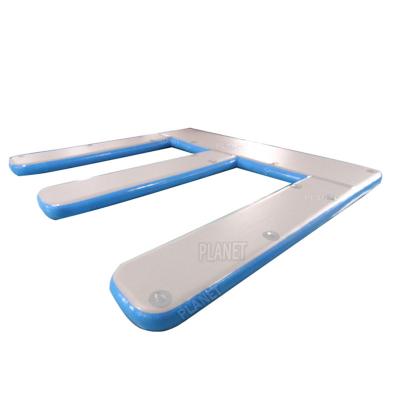 China Custom Inflatable Floating Dock Inflatable Air Pontoon Yacht Boat Water Docks Platform for sale