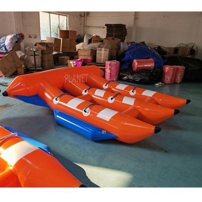 China Factory Air Sealed Towable Inflatable Flying Fish Floating Banana Boat Inflatable Banana Tube for sale