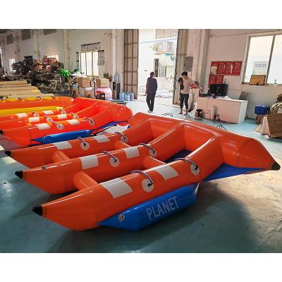 China Factory Air Sealed Towable Inflatable Flying Fish Floating Banana Boat Inflatable Banana Tube for sale
