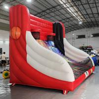 China Inflatable Basketball Toss Game 4x3m PVC Carnival Challenge Interactive Bounce Machine for sale