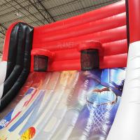 China Inflatable Basketball Toss Game 4x3m PVC Carnival Challenge Interactive Bounce Machine for sale