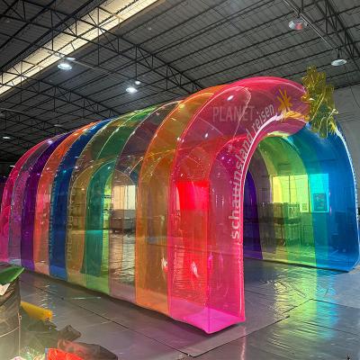 중국 거대한 다채로운 팽창 아치 터널 장식용 팽창 입구 터널 이벤트 판매용