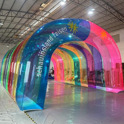 중국 거대한 다채로운 팽창 아치 터널 장식용 팽창 입구 터널 이벤트 판매용