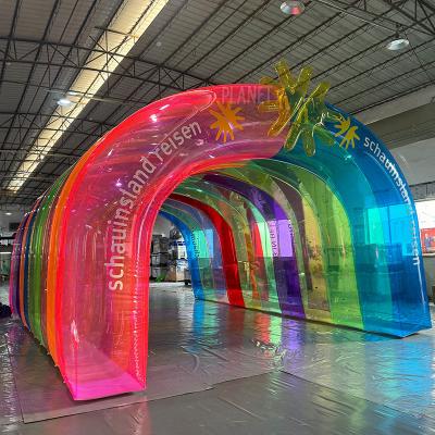 중국 거대한 다채로운 팽창 아치 터널 장식용 팽창 입구 터널 이벤트 판매용