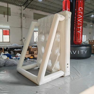 China Customized Carnival Practice Inflatable Football Toss Game Inflatable Soccer Shooting Goal for sale