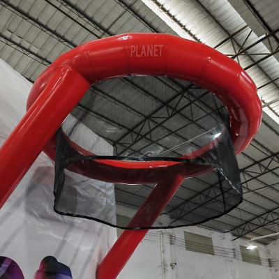 China Attractive Interactive Inflatable Basketball Shootout Game Inflatable Basketball Target Toss Game for sale