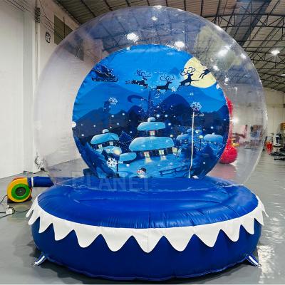 China 10ft Diameter Christmas Jumping Bubble House Inflatable Bounce House Snow Globe for sale