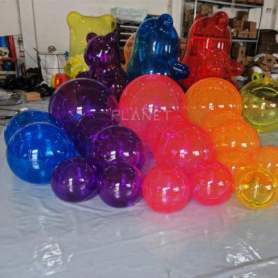China Giant Translucent Colorful Inflatable Clear Ball For Decoration for sale