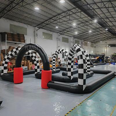 China Outdoor Sports Game Bumper Car Go Kart Inflatable Race Track for sale