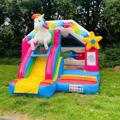 중국 야외 PVC 유니콘 펌파이블 튀는 성 어린이 및 성인 판매용