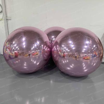 China Double Layer PVC Inflatable Mirror Ball Reusable Big Bubble Balloon For Decoration for sale